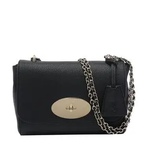 Mulberry Lily Glossy Crossbody Bag - Black
