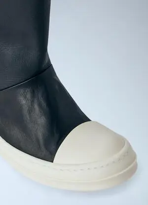 Rick Owens Tower High Leather Boots - Black