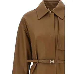 Fendi Coats Leather Coats