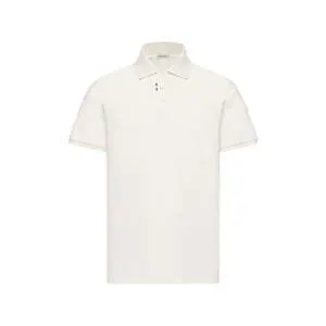 Moncler White Polo Shirts - Cream