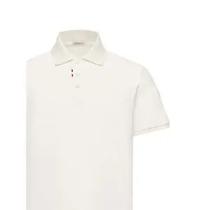Moncler White Polo Shirts