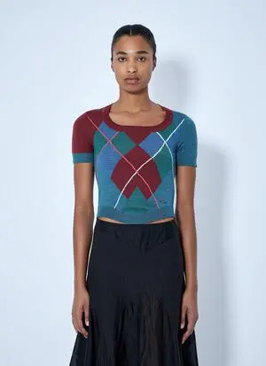 VIVIENNE WESTWOOD Argyle Bodice Tee - Green