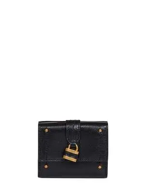Chloé Black Paddington Mini Tri-fold Wallet - Multicolor