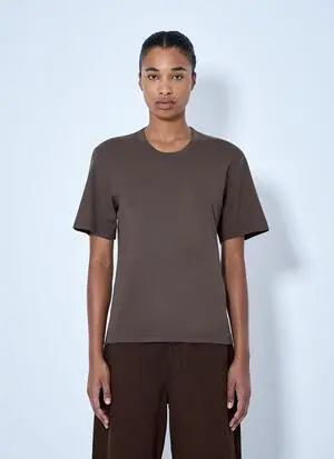 LEMAIRE Rib T-shirt - Brown