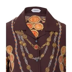Versace The Lover Print Silk Twill Shirt
