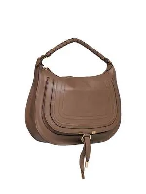 Chloé Deep Taupe Marcie Small Shoulder Bag
