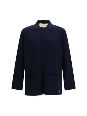 Valentino Garavani Wool Cardigan With Vlogo - Blue