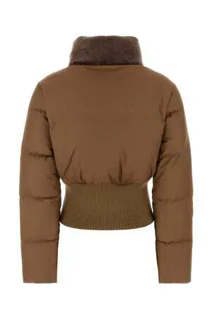 Fendi Camel Polyester Down Jacket