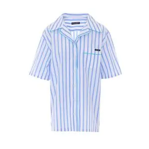 Dolce & Gabbana Striped Poplin Shirt - Blue
