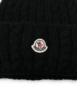 Moncler Logo Wool Beanie