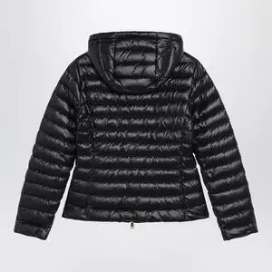 Moncler Igelhood Down Jacket In Longue Saison - Black