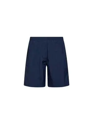 Fendi Dark Blue Nylon Embroidered Swim Shorts