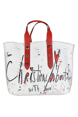 CHRISTIAN LOUBOUTIN Frangibus Tote Bag - White
