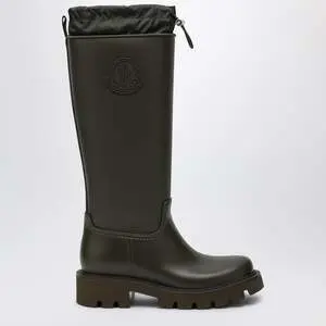 Moncler Kickstream High Waterproof Rain Boots In Pvc - Green