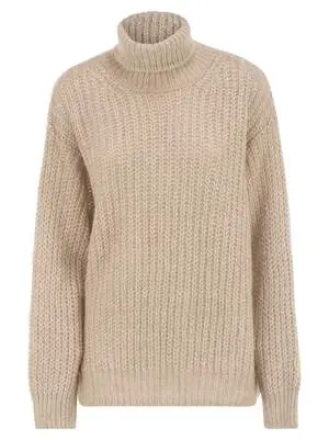 Herno Wool And Alpaca Turtleneck Jumper - Cream
