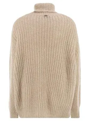 Herno Wool And Alpaca Turtleneck Jumper - Cream