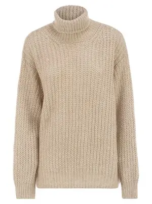 Herno Wool And Alpaca Turtleneck Jumper - Cream