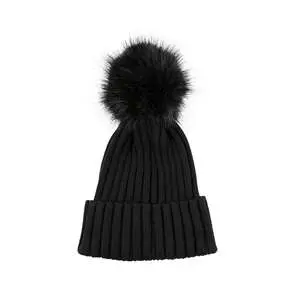 Moncler Ribbed Beanie - Black