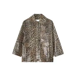 GANNI Neutrals Jackets Oversized Jackets - Cream