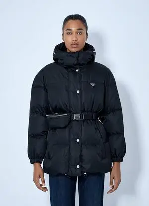 Prada Re-nylon Down Jacket - Black