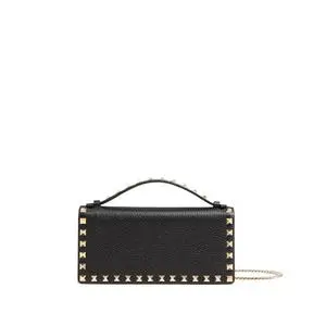Valentino Garavani Grained Calfskin Rockstud Tote - Black
