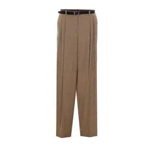 Dolce & Gabbana Tweed Effect Pants - Brown