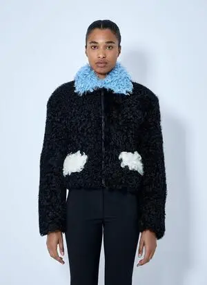 Marni Curly Shearling Jacket - Black