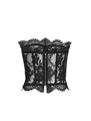 Dolce & Gabbana Black Chantilly Lace Bustier