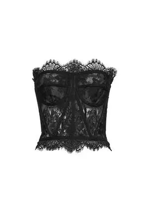 Dolce & Gabbana Chantilly Lace Bustier - Multicolor