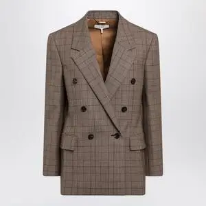 Chloé Prince Of Wales Double-breasted Jacket - Brown
