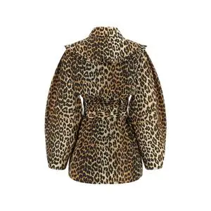 GANNI Recycled Polyamide Trench Coat - Brown