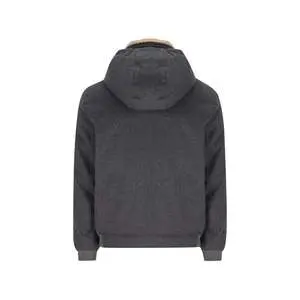 Brunello Cucinelli Grey Jackets Hooded Jackets