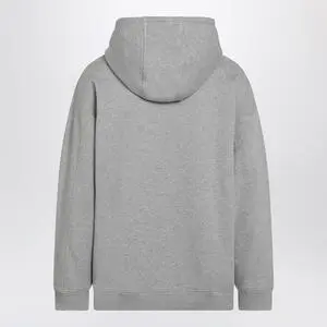 Loewe Relaxed-fit Hoodie With Leather Drawstring - Gray