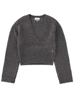 GANNI V-neck Sweater - Multicolor