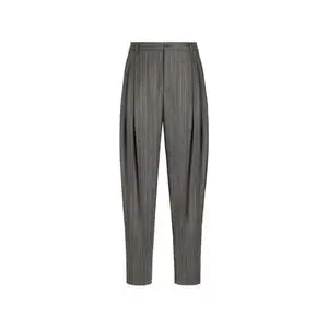 Dolce & Gabbana Virgin Wool Tailored Trousers - Gray