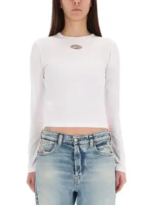 DIESEL® T-shirt T-uncutie-long-ls-od - White