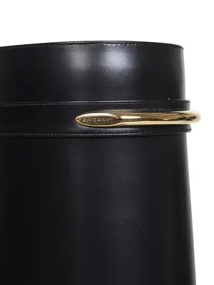 Givenchy Black Leather Shark Pinch Knee-high Boots