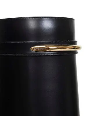 Givenchy Black Leather Shark Pinch Knee-high Boots - Multicolor