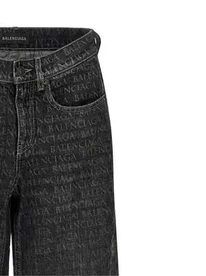 Balenciaga Monogram Wide Leg Jeans