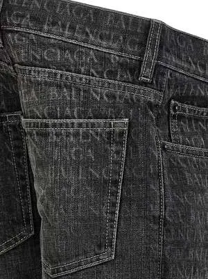 Balenciaga Monogram Wide Leg Jeans