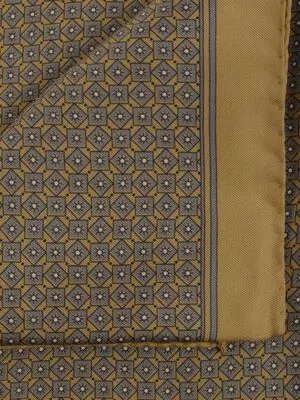 Saint Laurent Geometric Print Silk Twill Scarf