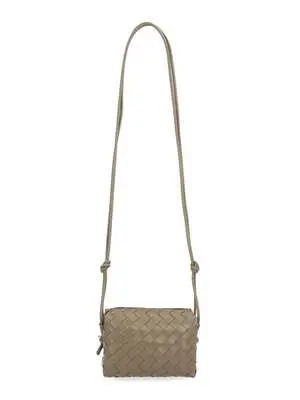 Bottega Veneta Lamb Leather Camera Bag - Cream