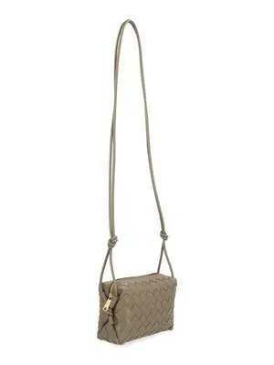 Bottega Veneta Lamb Leather Camera Bag - Cream