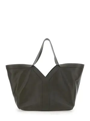 Saint Laurent Saint Laurent Women Green Leather Shoulder Bag With Hook Closure And Two Top Handles For Women Green