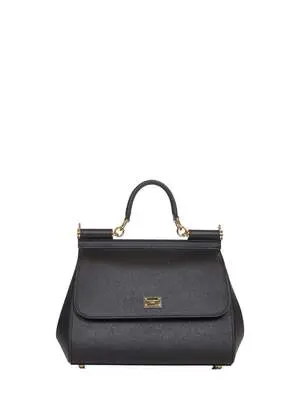 Dolce & Gabbana Black Large Sicily Handbag