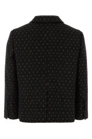 Fendi Printed Stretch Wool Blend Blazer