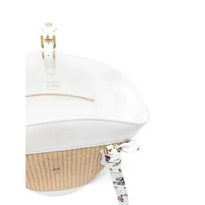 Dolce & Gabbana Floral Print Raffia Tote Bag