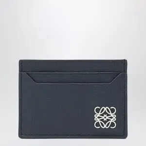 Loewe Navy Leather Anagram Card Holder - Blue