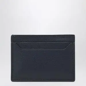 Loewe Navy Leather Anagram Card Holder - Blue