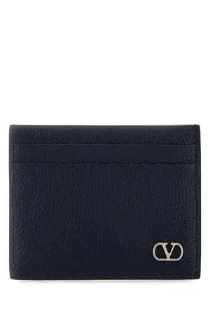 Valentino Garavani Midnight Leather Vlogo Signature Card Holder - Blue